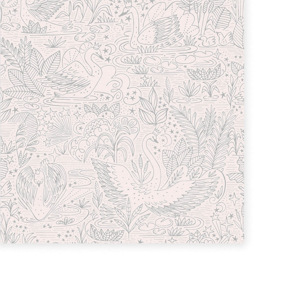 Swan Lake Grey Wallpaper – MINIBEAU